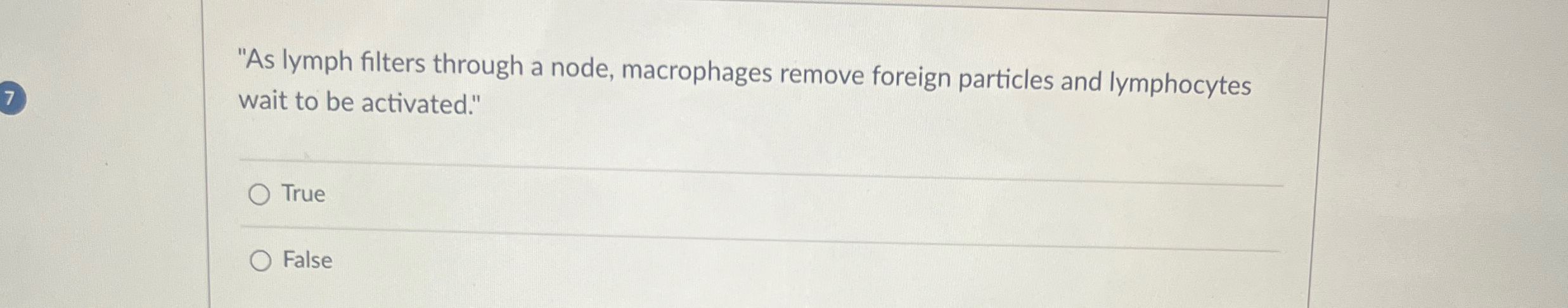 Solved "As lymph filters through a node, macrophages remove | Chegg.com