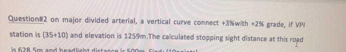 Solved Question#2 on major divided arterial, a vertical | Chegg.com