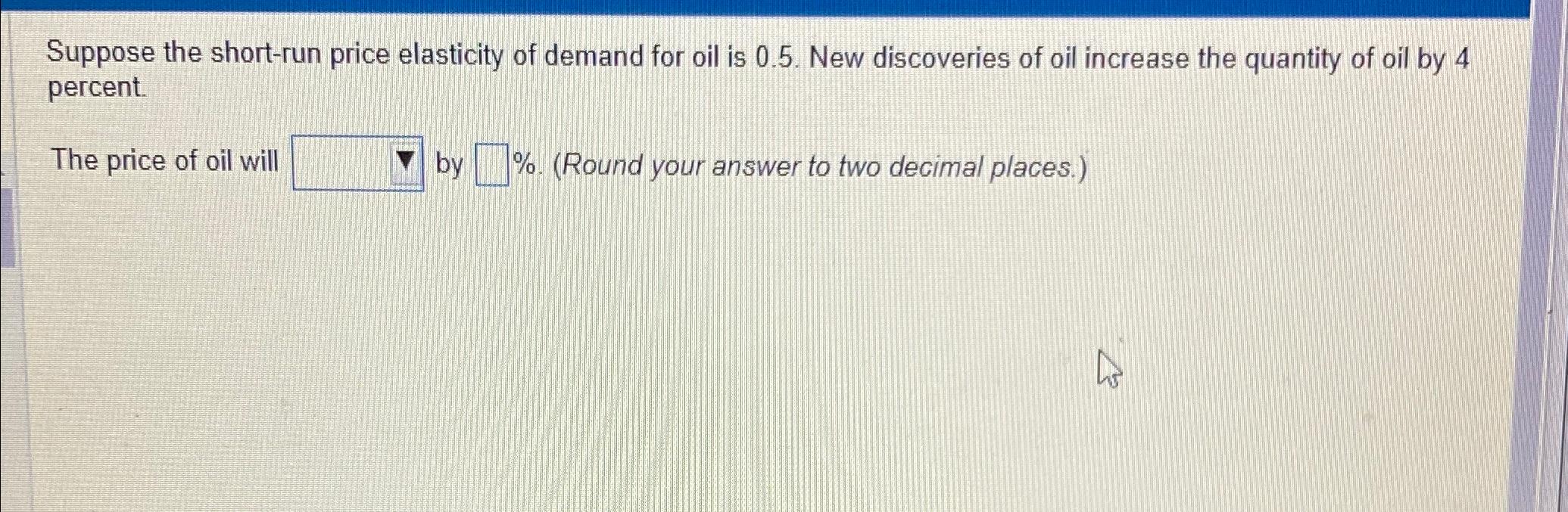 Solved Suppose the short-run price elasticity of demand for | Chegg.com