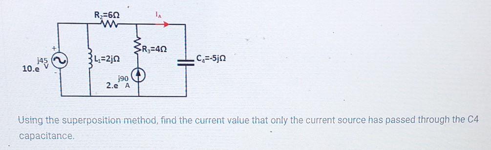 Solved Using the superposition method, find the current | Chegg.com