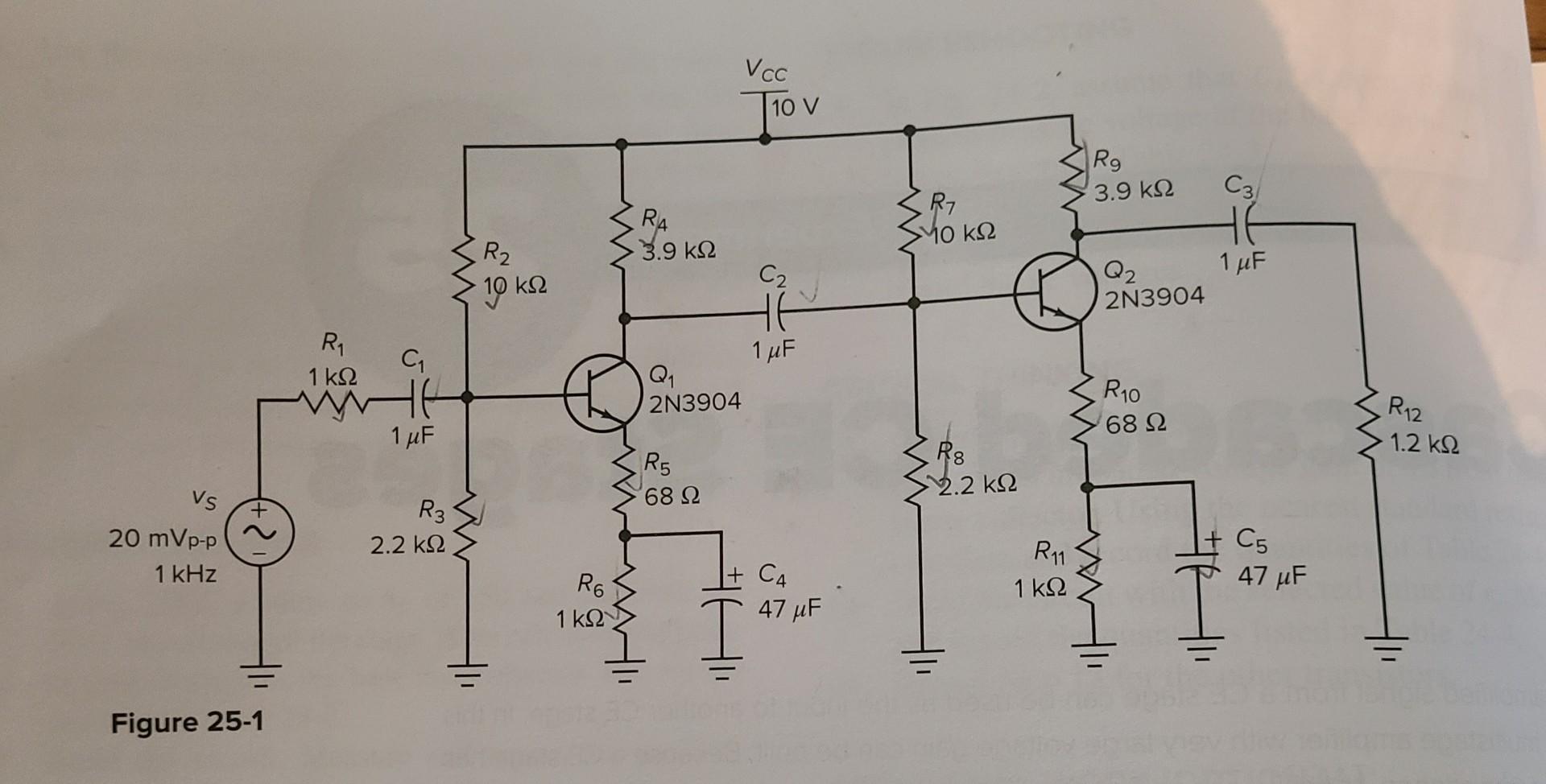 Solved Figure 25-1TABLE 25-1. DC VOLTAGES TABLE 25-2. AC | Chegg.com