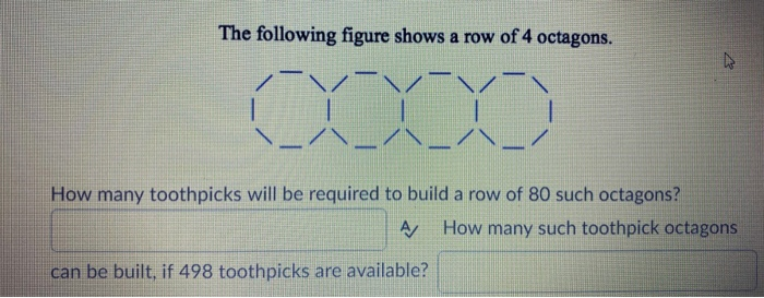 Solved The following figure shows a row of 4 octagons. How | Chegg.com