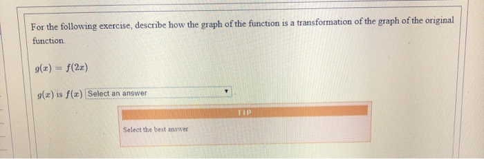 Solved For the following exercise, use the graph of the | Chegg.com