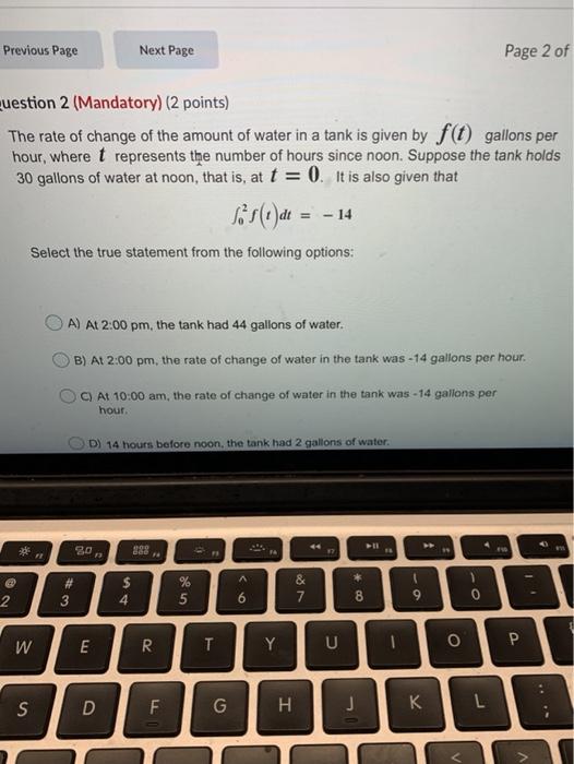 Solved Previous Page Next Page Page 2 of question 2 | Chegg.com