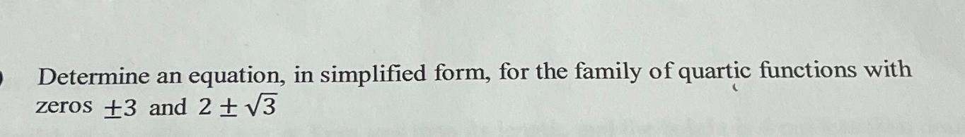 Solved Determine an equation, in simplified form, for the | Chegg.com
