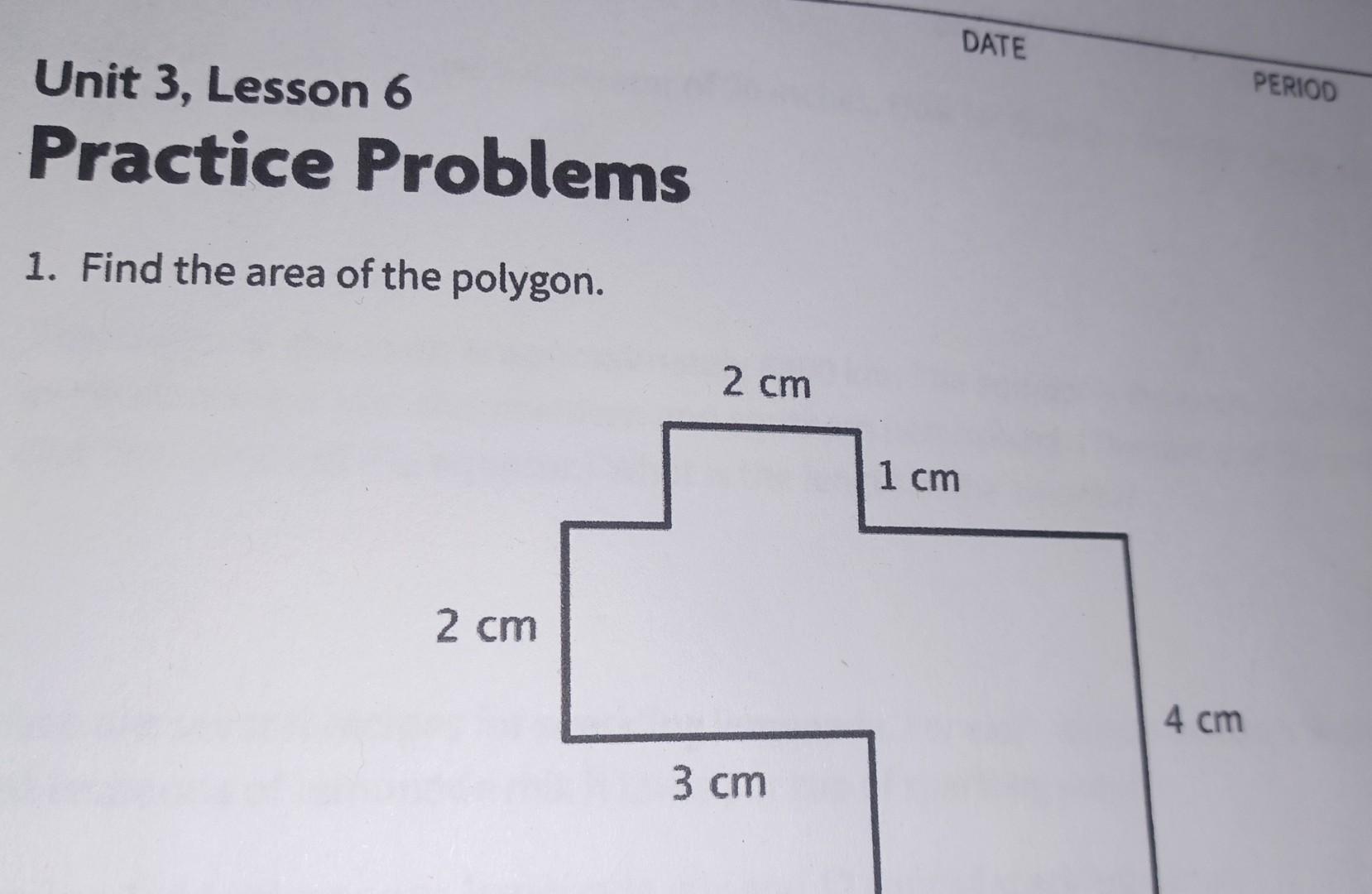 1. Find the area of the polygon. | Chegg.com