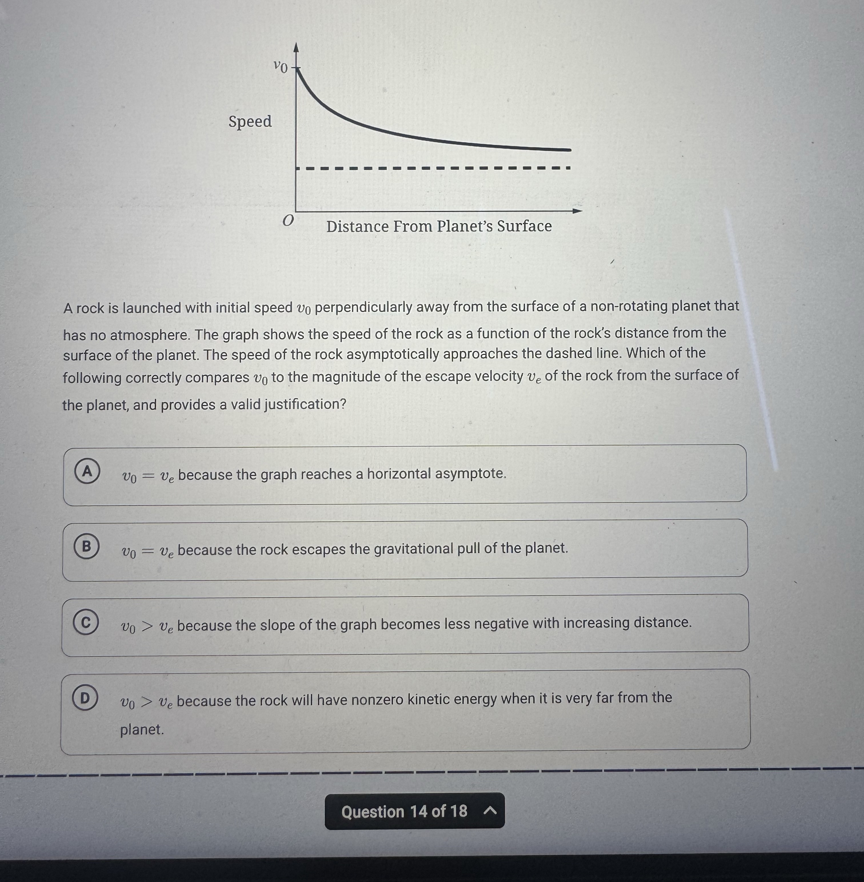 Solved A rock is launched with initial speed v0 | Chegg.com
