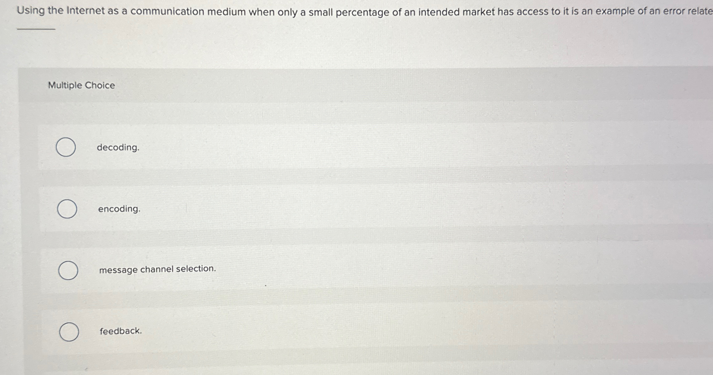 Solved Using the Internet as a communication medium when | Chegg.com