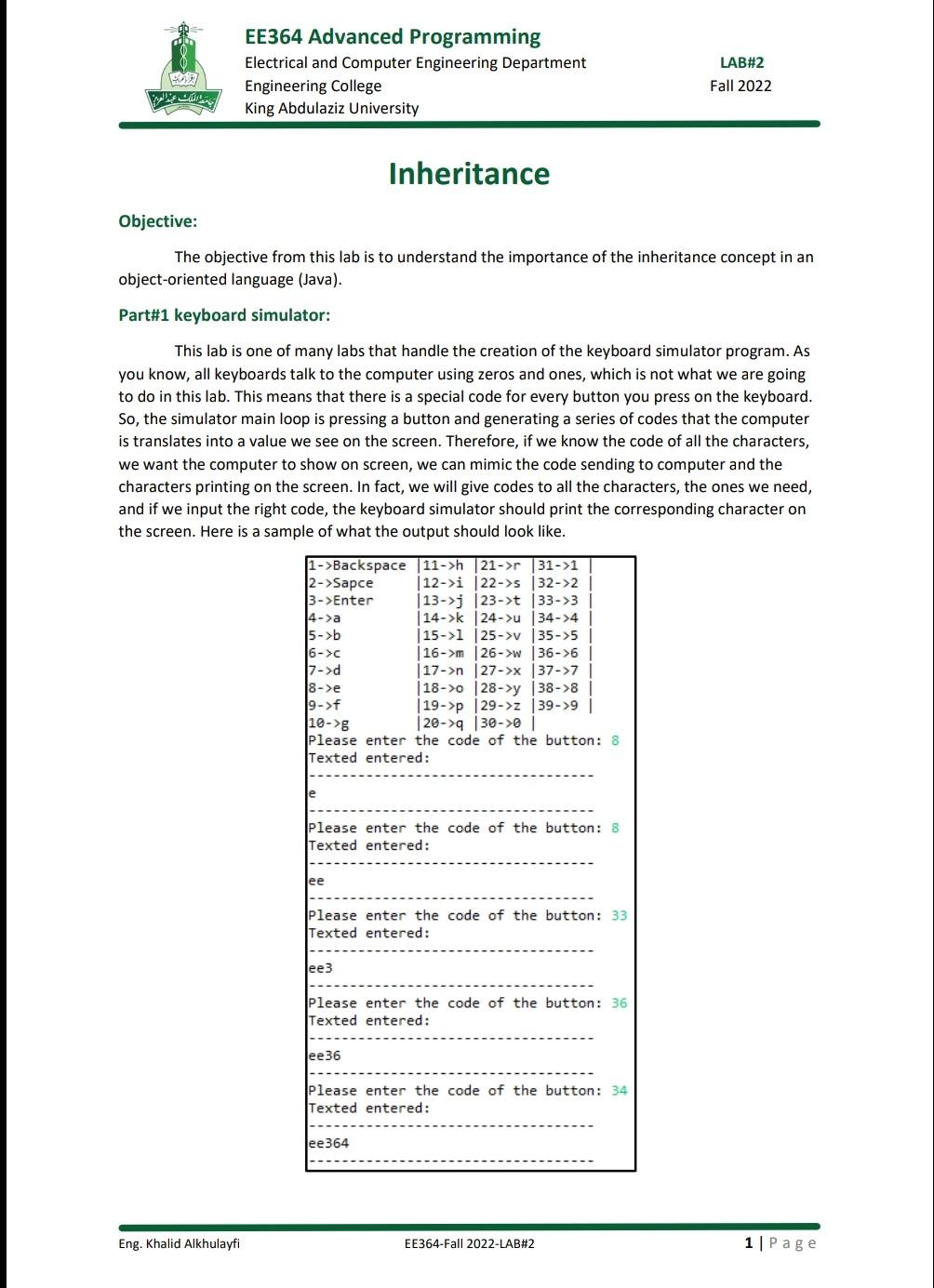 EE364 Advanced Programming Electrical and Computer | Chegg.com