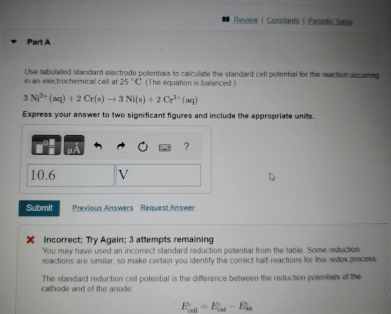Solved Use tabulated standard electrode potentials to | Chegg.com