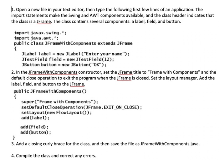Solved 1. Open a new file in your text editor, then type the | Chegg.com