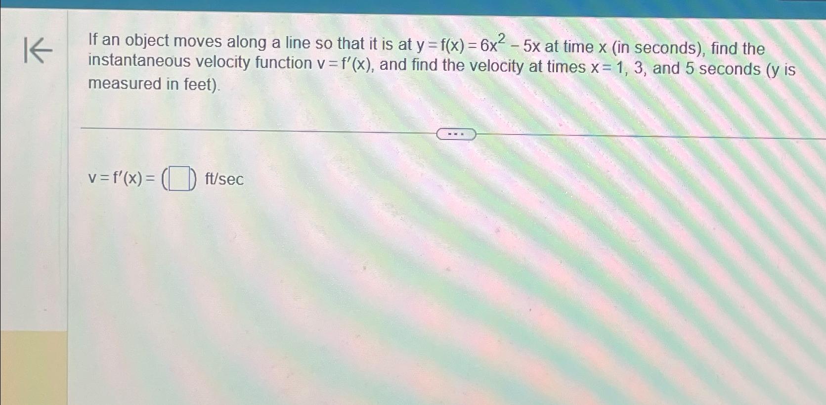Solved If an object moves along a line so that it is at | Chegg.com