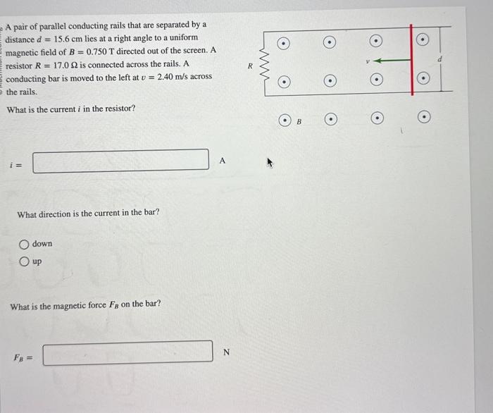 Solved A pair of parallel conducting rails that are | Chegg.com