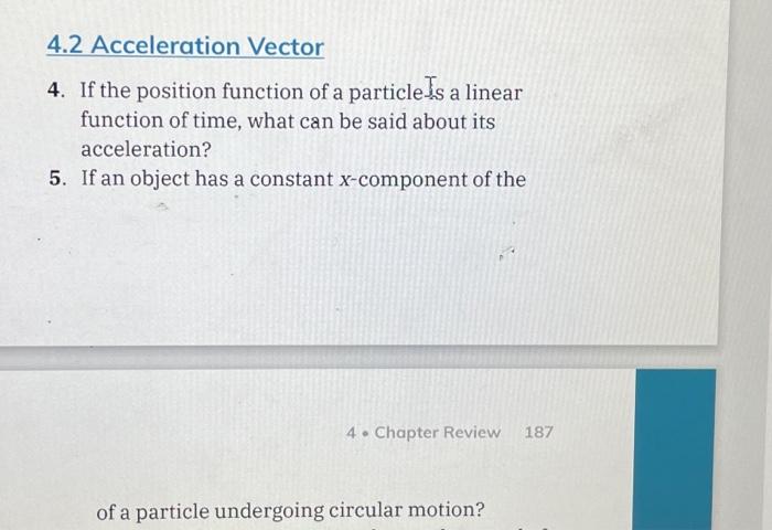 4. If the position function of a particle Ts a linear | Chegg.com