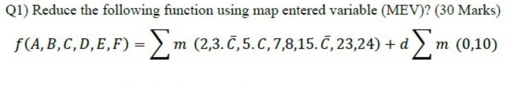 Solved Q1) Reduce the following function using map entered | Chegg.com