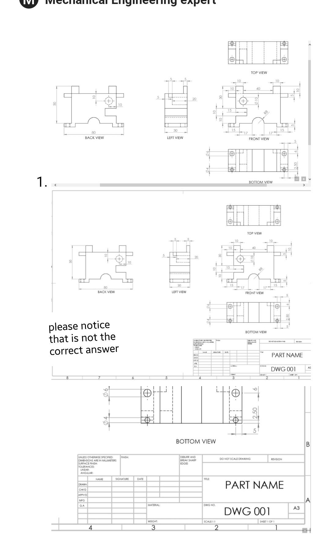 Solved Engineering Practise workbook drawing Exercise 4 | Chegg.com