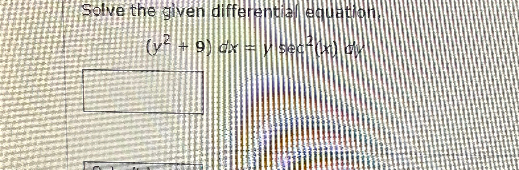 Solved Solve the given differential | Chegg.com