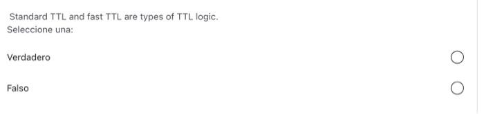 Solved Standard TTL and fast TTL are types of TTL logic. | Chegg.com