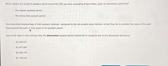 Solved 6. The payback period The payback method helps firms | Chegg.com