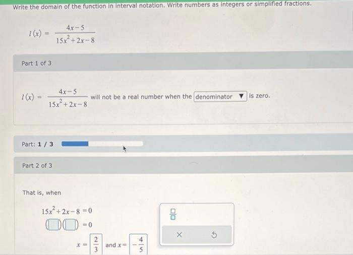 Solved Write the domain of the function in interval | Chegg.com