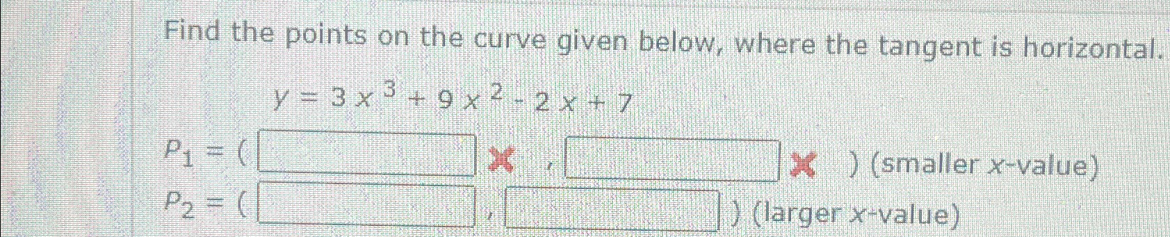 Solved Find the points on the curve given below, where the | Chegg.com