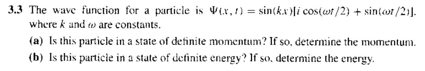 Solved 3.3 ﻿The wave function for a particle is | Chegg.com