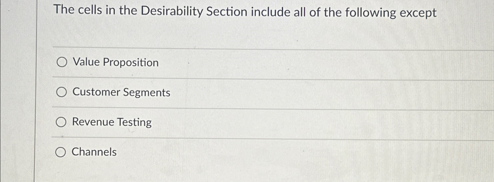 Solved The cells in the Desirability Section include all of | Chegg.com