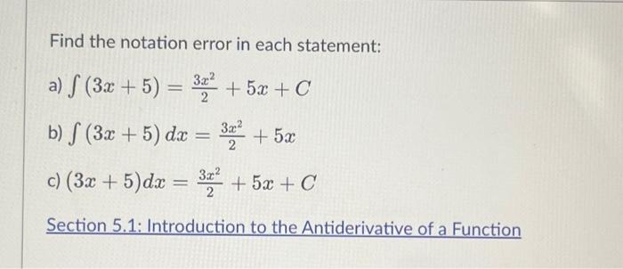 Solved Find the notation error in each statement: a) | Chegg.com