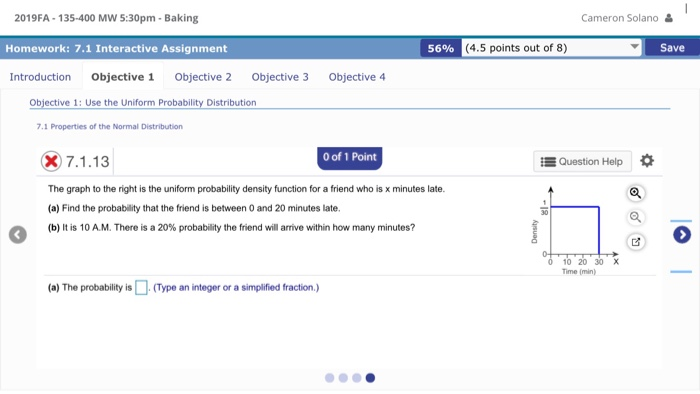 Solved 2019FA-135-400 MW 5:30pm - Baking Cameron Solano & | Chegg.com