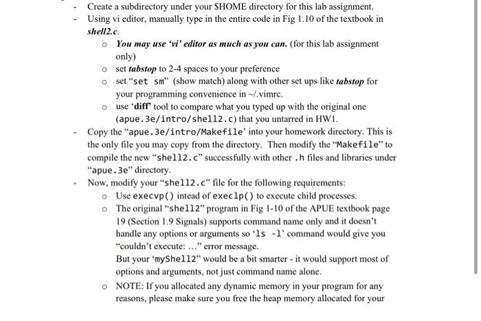 Solved - Create a subdirectory under your \$HOME directory | Chegg.com