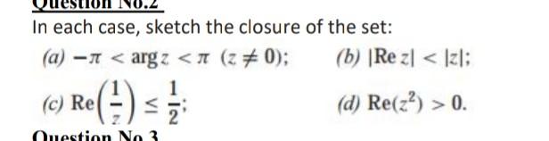 Solved In each case, sketch the closure of the set: (a) −π | Chegg.com