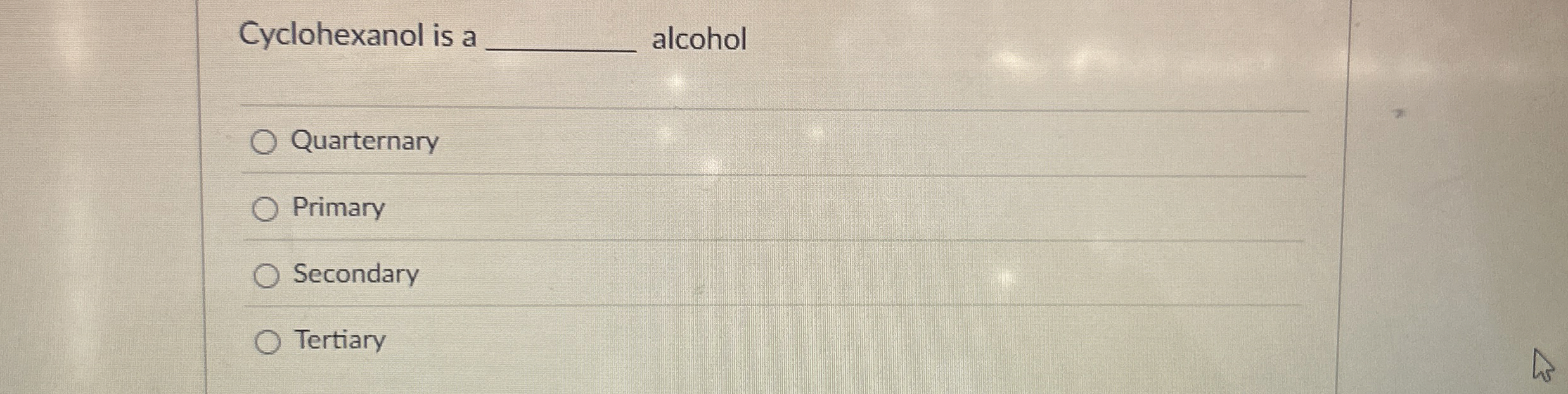 Solved Cyclohexanol is a | Chegg.com