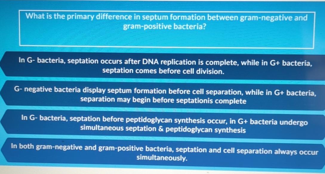 Solved What is the primary difference in septum formation | Chegg.com