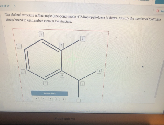 Solved 16 of 17 > Ø Att The skeletal structure in line-angle | Chegg.com