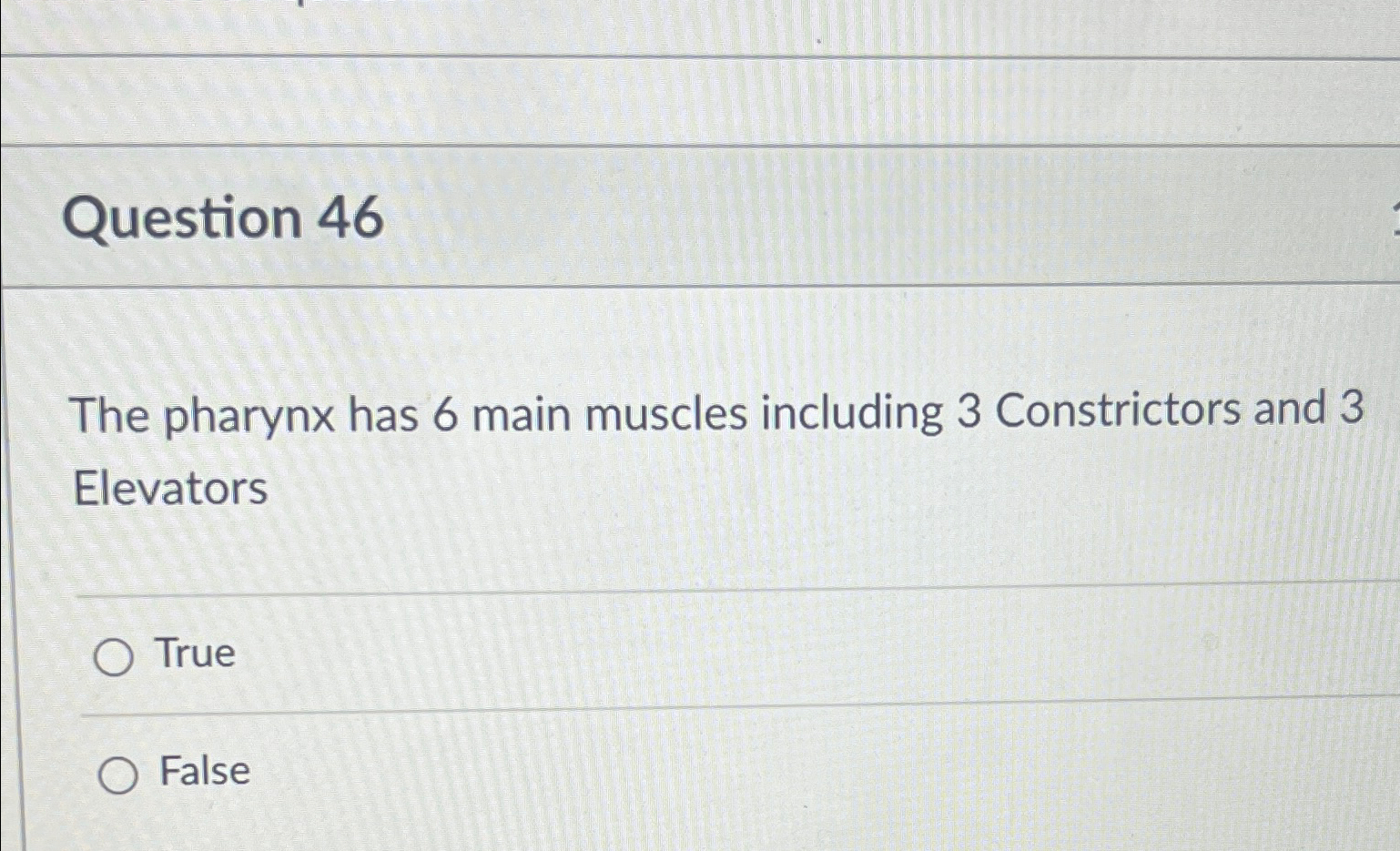 Solved Question 46The pharynx has 6 ﻿main muscles including | Chegg.com