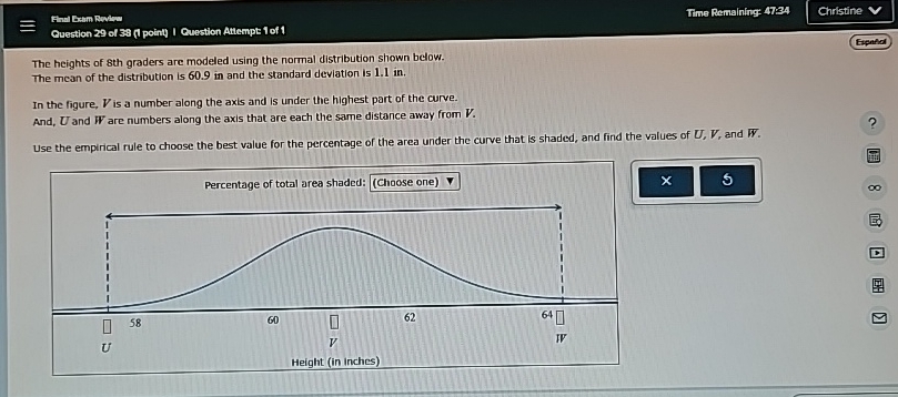Solved Time Remaining: 4724ChristineFunal Exam | Chegg.com