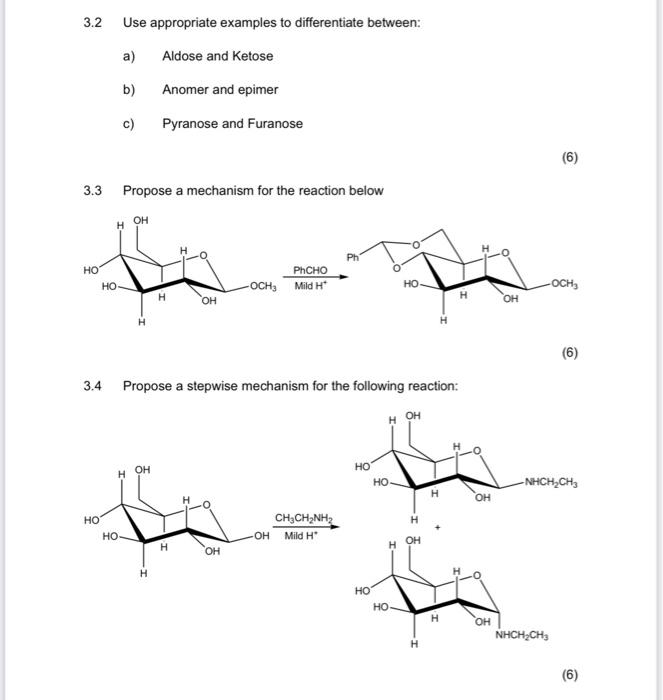 Solved 3.2 Use appropriate examples to differentiate | Chegg.com