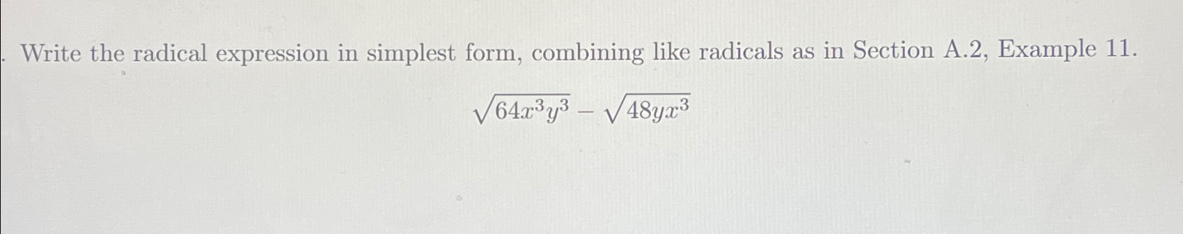 Solved Write the radical expression in simplest form, | Chegg.com