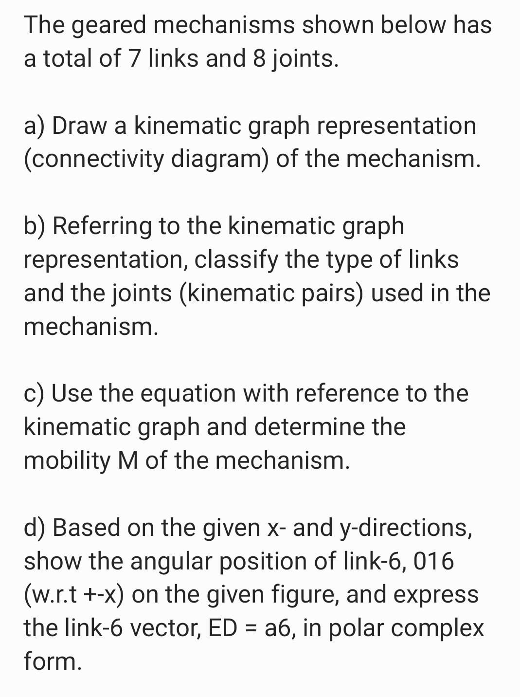 The geared mechanisms shown below has a total of 7 | Chegg.com