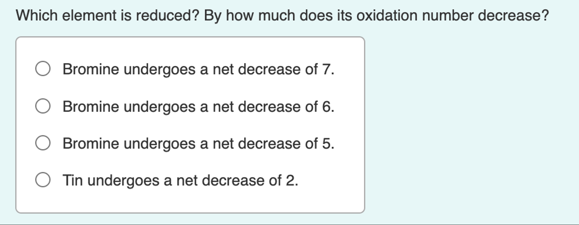 Solved Which element is reduced? By how much does its | Chegg.com