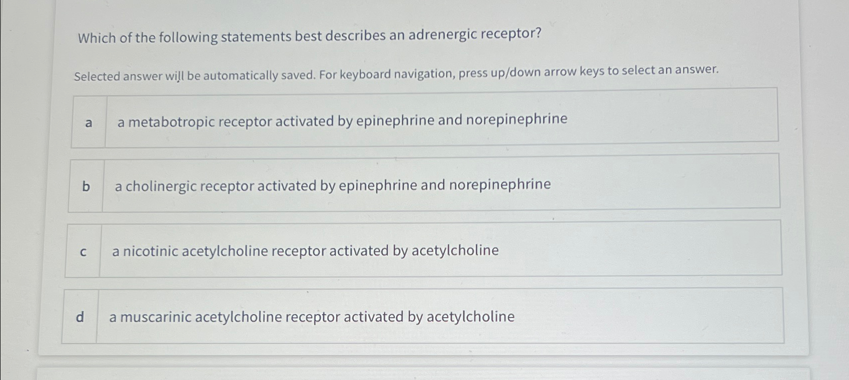 Solved Which of the following statements best describes an | Chegg.com