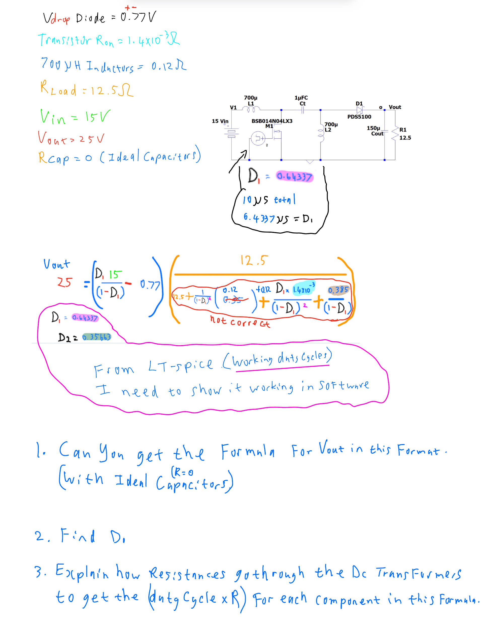 Solved Vdrop Diode =0+.77V ﻿Transistor Ron | Chegg.com