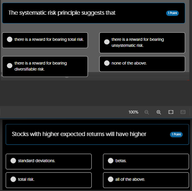 Solved The systematic risk principle suggests thatthere is a | Chegg.com