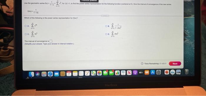 Solved The power series for the exponential function | Chegg.com