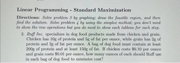 Solved Linear Programming Standard Maximization 0668