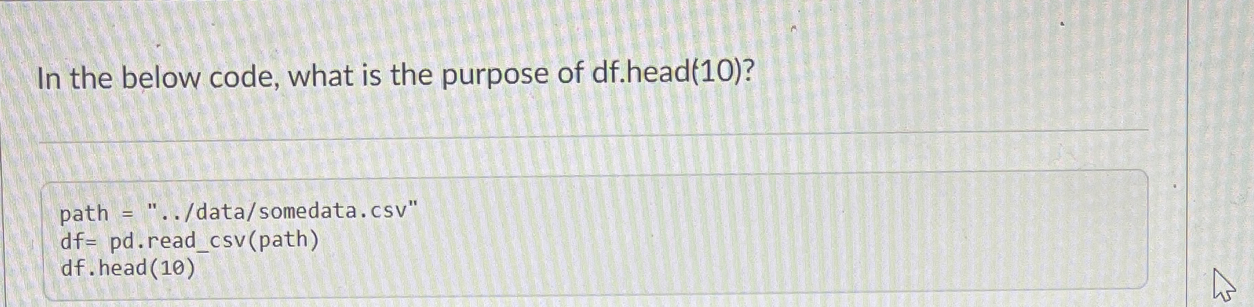 Solved In the below code, what is the purpose of | Chegg.com