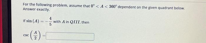 Solved For the following problem, assume that 0∘ | Chegg.com