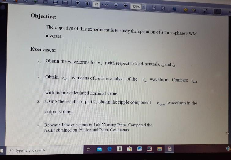 simulate the following using psim and answer the | Chegg.com simulate the following using psim and answer the | Chegg.com