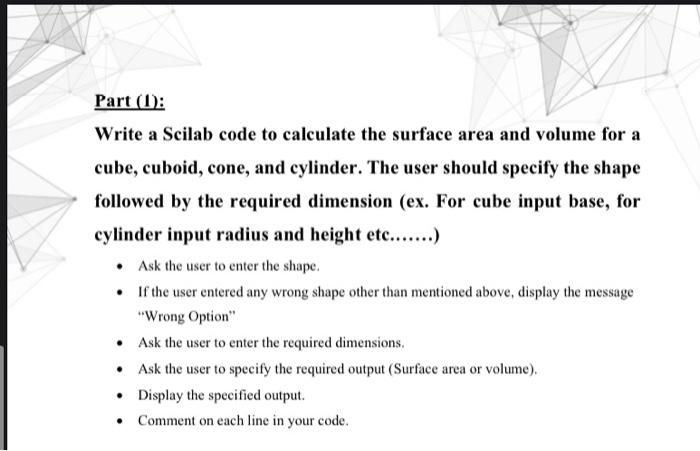 Solved Part 1 Write A Scilab Code To Calculate The 2273