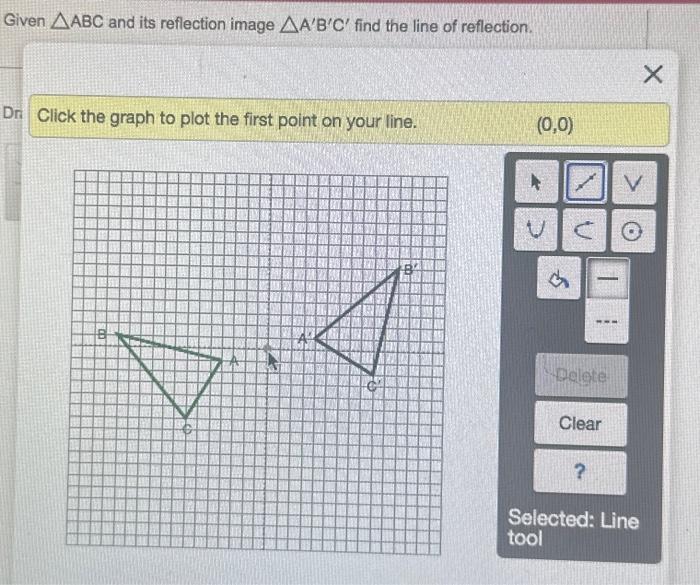 Solved Given ABC and its reflection image A′B′C′ find the | Chegg.com